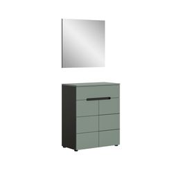 Garderobe CANU 2-teilig Grau, Graugr&uuml;n