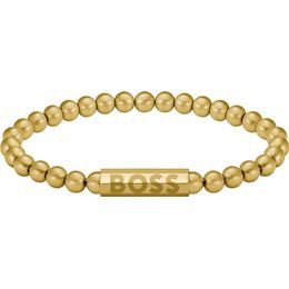 Armband BOSS "SPHERE" Gr. M, gold (gelbgoldfarben), Armb&auml;nder, Herren, M, Edelstahl, Armband