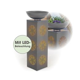 Easy Maxx EASYmaxx LED-Dekos&auml;ule Beton-Optik Mandala 87cm