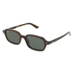 Ray-Ban RB4458 Zuri | Unisex-Sonnenbrille | Fassung: Vollrand, Quadratisch, Kunststoff, Havanna | Glasfarbe: Grau