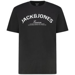 Jack & Jones Herren Gro&szlig;e Gr&ouml;&szlig;en | Jack&Jones T-Shirt aus Biobaumwolle Farbe schwarz Gr&ouml;&szlig;e: 6XL