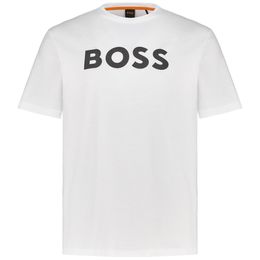 Herren Gro&szlig;e Gr&ouml;&szlig;en | BOSS T-Shirt mit Label-Print Farbe wei&szlig; Gr&ouml;&szlig;e: 5XL