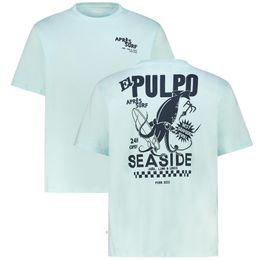 Herren Gro&szlig;e Gr&ouml;&szlig;en | s.Oliver T-Shirt mit Print auf Vorder- und R&uuml;ckseite Farbe t&uuml;rkis Gr&ouml;&szlig;e: 5XL