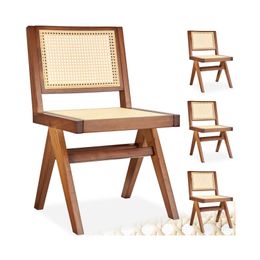TecTake&reg; Holzstuhl, Boho-Stil, massives Holzgestell mit Lackierung, 48,5 x 53,5 x 83 cm, Belastbarkeit 120 kg