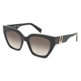 Liu Jo LJ814SR | Unisex-Sonnenbrille | Fassung: Vollrand, Cat Eye, Acetat, Schwarz | Glasfarbe: Grau Verlaufend