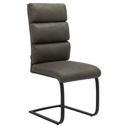 Novel Schwingstuhl, Grau, Schwarz, Metall, Textil, U-Form, 47x106x63 cm, Esszimmer, St&uuml;hle, Esszimmerst&uuml;hle, Schwingst&uuml;hle