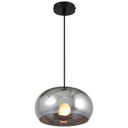 Novel H&auml;ngeleuchte, Schwarz, Metall, Glas, Maske,Maske, rund,rund, 120 cm, RoHS, ISO 9001, Bsci, CE, h&ouml;henverstellbar, Lampen & Leuchten, Innenbeleuchtung, H&auml;ngelampen, Pendelleuchten