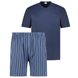Herren Gro&szlig;e Gr&ouml;&szlig;en | Mey Kurzer Schlafanzug aus Baumwolle Farbe royalblau Gr&ouml;&szlig;e: 5XL