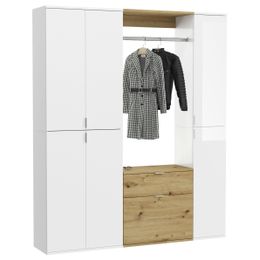 Garderobe Projekt X ca. 152x193 cm Eiche/Wei&szlig;