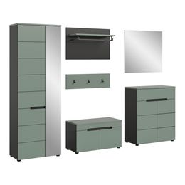Garderobe CANU 5-teilig Grau, Graugr&uuml;n