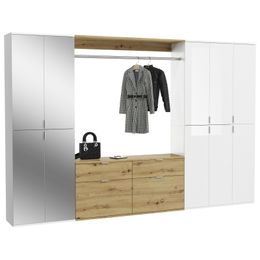 Garderobe Projekt X ca. 273x193 cm Eiche/Wei&szlig;