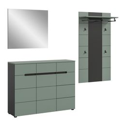 Garderobe CANU 3-teilig Grau, Graugr&uuml;n