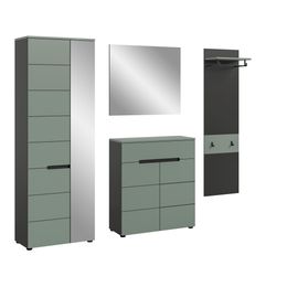 Garderobe CANU 4-teilig Grau, Graugr&uuml;n