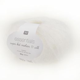 Essentials Super Kid Mohair Loves Silk von Rico Design, Blanc, aus Mohair
