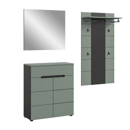 Garderobe CANU 3-teilig Grau, Graugr&uuml;n