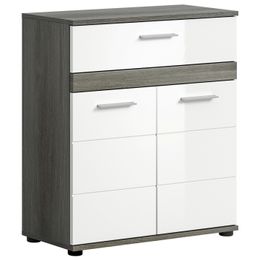 Midischrank Blake ca. 70x79 cm Rauchsilber/Wei&szlig;