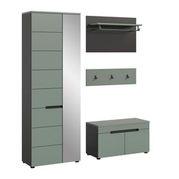 Garderobe CANU 3-teilig Grau, Graugr&uuml;n