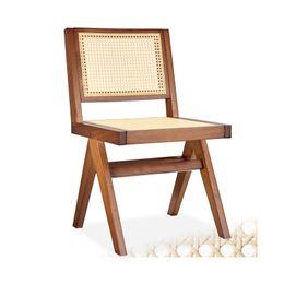 TecTake&reg; Holzstuhl, Boho-Stil, massives Holzgestell mit Lackierung, 48,5 x 53,5 x 83 cm, Belastbarkeit 120 kg
