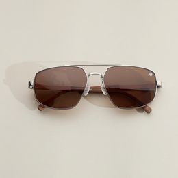 Holzkern Sonnenbrille The Rationalist (Walnuss/Silber)
