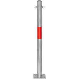 Moravia Sperrpfosten Morion, zum Aufd&uuml;beln, &Oslash; 60 mm, feuerverzinkt / rot reflektierend, 2 &Ouml;sen