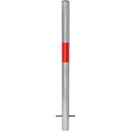 Moravia Sperrpfosten Morion, zum Einbetonieren, &Oslash; 60 mm, feuerverzinkt / rot reflektierend