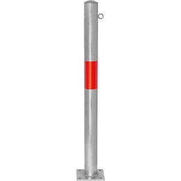 Moravia Sperrpfosten Morion, zum Aufd&uuml;beln, &Oslash; 76 mm, feuerverzinkt / rot reflektierend, 1 &Ouml;se