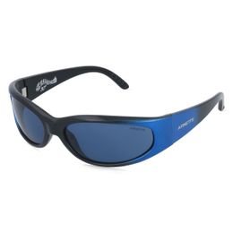 Arnette AN4302 CATFISH | Herren-Sonnenbrille | Fassung: Vollrand, Oval, Kunststoff, Schwarz Blau | Glasfarbe: Blau