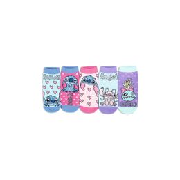 Troy Kinder Sneaker Socken 5er Pack, Lilo & Stich Girls Size 27/30