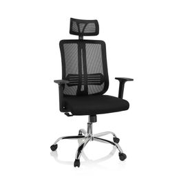 hjh OFFICE Home Office B&uuml;rostuhl ZH 200 Stoff / Netzstoff mit Armlehnen