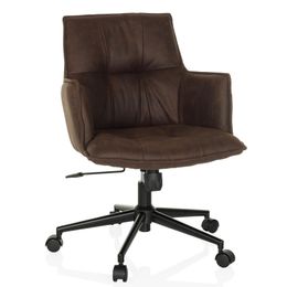 hjh LIVING Home Office B&uuml;rostuhl SOLAO LIFE Stoff mit Armlehnen
