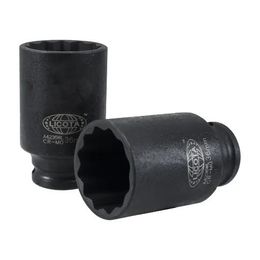 Boni-Shop&reg; Schlagschraubernuss 8mm, 1/2 Zoll Nuss, Cr-Mo Stahl, 12-kant