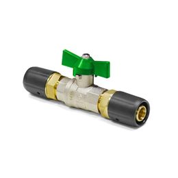 Kugelhahn 20mm, f&uuml;r Trinkwasser, Steckfitting, gr&uuml;n