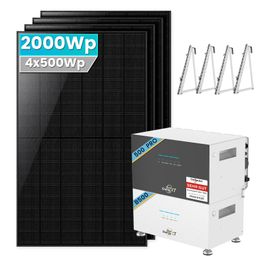 SolarMars 2000W Balkonkraftwerk mit Speicher ,SunEnergyXT 500 PRO 5kWh + 1xB500 Erweiterungsakku - Mit Balkonhalterung