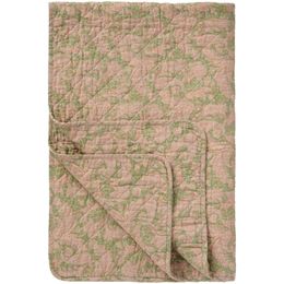 IB Laursen Quilt mit gr&uuml;nem & rosa Paisleymuster | Skandinavischer Baumwoll-Traum 180 x 130 cm skandinavische Deko Online Shop