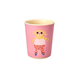 Rice Melamin Kinderbecher mit Tiermotiv Melamin Matt 8 cm, &Oslash; 6,5 cm, 150 ml, Hund skandinavische Deko Online Shop
