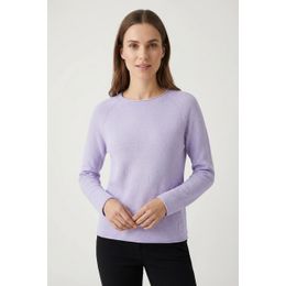 Rundhalspullover Rabe, Damen, Gr. 40, flieder, Strick, Obermaterial: 60% Baumwolle, 40% Polyacryl, unifarben, regular fit normal, Rundhals, gerader Abschluss, Pullover Rundhalspullover