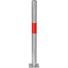Moravia Sperrpfosten Morion, zum Aufd&uuml;beln, &Oslash; 76 mm, feuerverzinkt / rot reflektierend