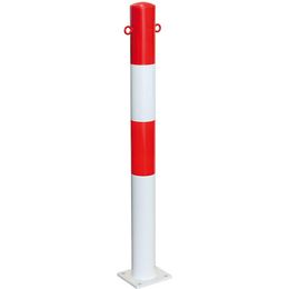 Moravia Sperrpfosten Morion, zum Aufd&uuml;beln, &Oslash; 90 mm, rot-wei&szlig; lackiert, 2 &Ouml;sen
