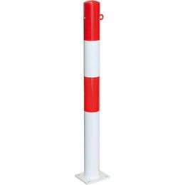 Moravia Sperrpfosten Morion, zum Aufd&uuml;beln, &Oslash; 90 mm, rot-wei&szlig; lackiert, 1 &Ouml;se