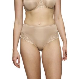 Maxislip Triumph "Ladyform Soft", Damen, Gr. 46, beige (smooth natur), Microtouch, Obermaterial: 56% Polyamid, 32% Polyester, 12% Elasthan, leicht gl&auml;nzend, unifarben, k&ouml;rpernah, Unterhosen, mit Spitze, femininer Stil, glatt, elegant