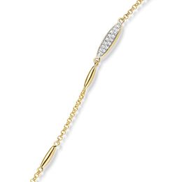 Adelia&acute;s Armband ADELIA&acute;S "Armband aus 925 Silber vergoldet", gold, Armb&auml;nder, Damen, Silber 925 (Sterlingsilber), Armband, mit Zirkonia