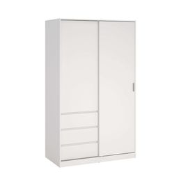 Schiebet&uuml;renschrank Home Affaire "Naia", wei&szlig;, B:118,5cm H:200,4cm T:60cm, FSC-zertifizierter Holzwerkstoff, Schr&auml;nke, Schiebet&uuml;renschrank, Vielseitige Innenaufteilung, gro&szlig;z&uuml;giges Stauraumkonzept, 3 Schubladen