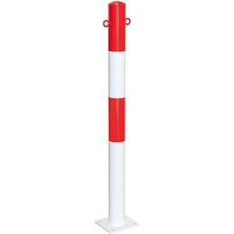 Moravia Sperrpfosten Morion, zum Aufd&uuml;beln, &Oslash; 76 mm, rot-wei&szlig; lackiert, 2 &Ouml;sen