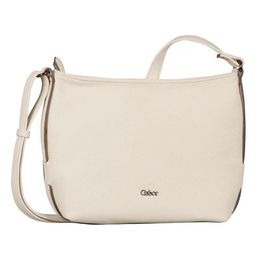 Umh&auml;ngetasche Gabor "Malu", Damen, Gr. B/H/T: 26cm x 21cm x 8,5cm, wei&szlig;, Polyurethan, Polyurethan (PU), clean, gepflegt, unifarben, Taschen Umh&auml;ngetasche, aus weichem genarbtem Lederimitat mit raffinierten Cut-Outs