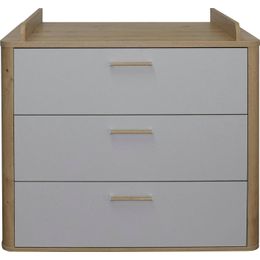 M&auml;usbacher Wickelkommode M&Auml;USBACHER, grau (asteiche, kreidegrau matt lack, asteiche), B:110cm H:98cm T:71cm, Holzwerkstoff, Wickelkommoden, Wickelkommode