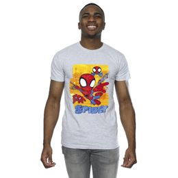 MARVEL - "Spidey And His Amazing Friends" T-Shirt f&uuml;r Herren (Grau)