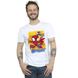 MARVEL - "Spidey And His Amazing Friends" T-Shirt f&uuml;r Herren (Wei&szlig;)
