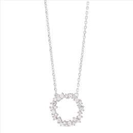 Luxenter Sterling Silber 925 Halskette mit rhodiniertem Brillant Zirkonia - Thilak