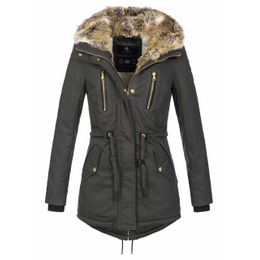 Navahoo Damen Winterjacke Diamond &ndash; Warm, Edel & Mit Teddyfell