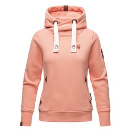 Navahoo Damen Hoodie Namikaa &ndash; Kuscheliger Kapuzenpullover mit Hochkragen & Kunstleder-Details